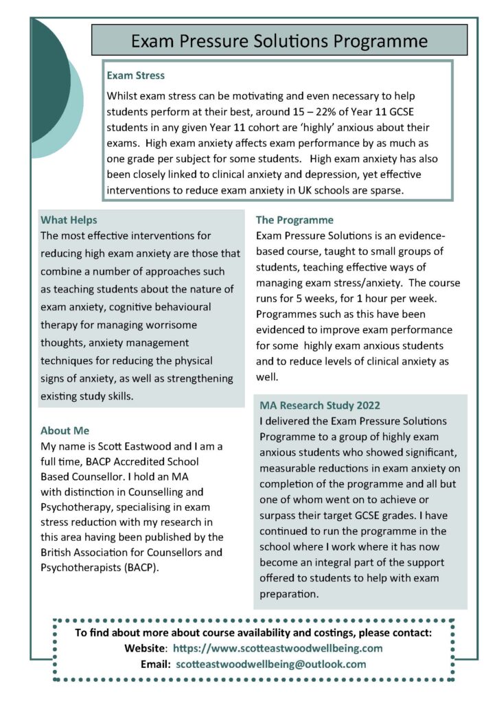 Exam Pressure Solutions Programme - Youth Enquiry Service